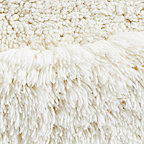 Raffee White Fluffy Cotton Bath Mat + Reviews | Crate & Barrel