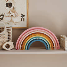 Little Lights Retro Rainbow Kids Wood Night Light | Crate & Kids