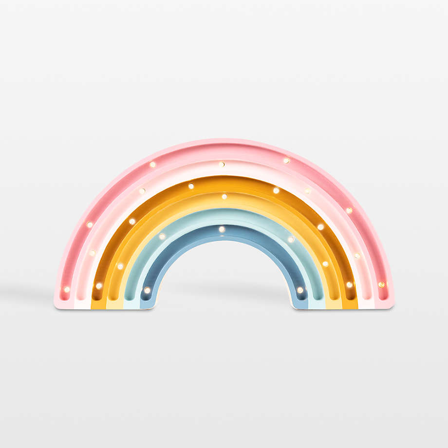 Little Lights Retro Rainbow Kids Wood Night Light | Crate & Kids