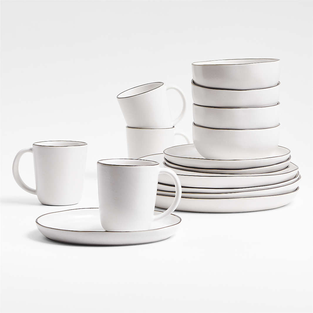 White Dinnerware Sets | Crate & Barrel