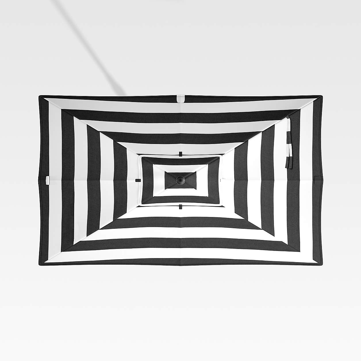 10' Rectangular Sunbrella Black Cabana Stripe Umbrella Canopy | Crate ...