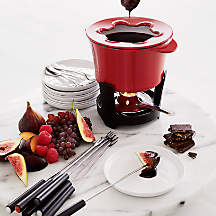 Red Cast Iron Fondue Set + Reviews | Crate & Barrel