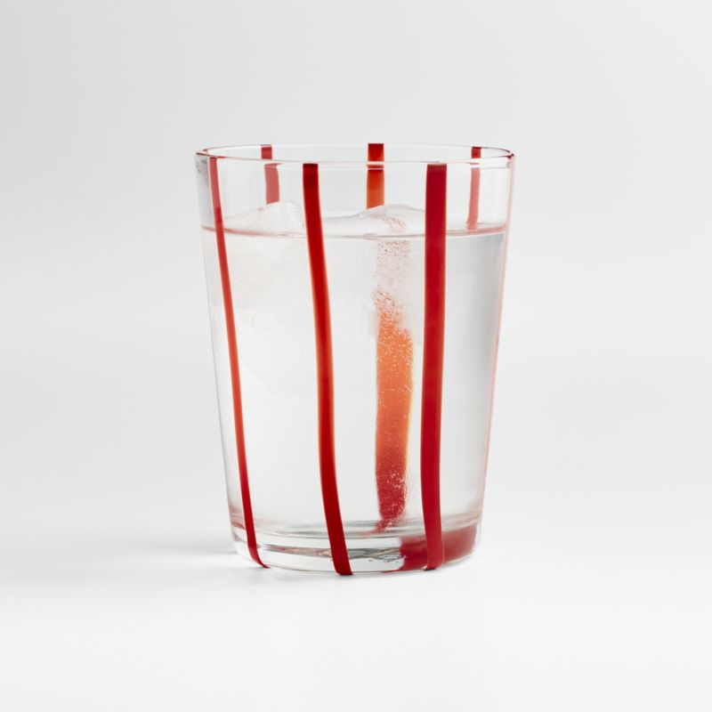 Red Striped Christmas Glass + Reviews | Crate & Barrel