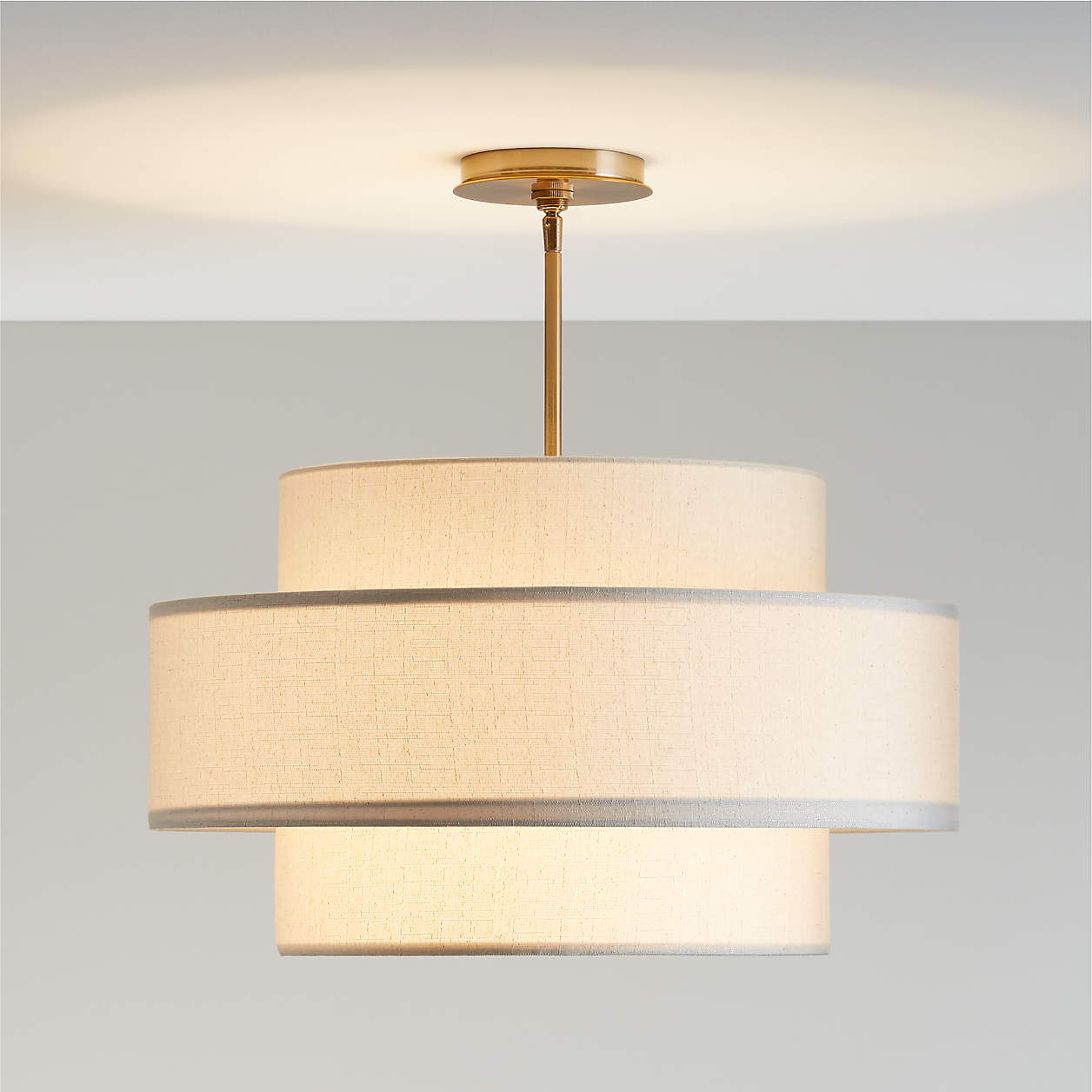 Reese Natural Linen 22" Kids Semi-Flush Mount Ceiling Light + Reviews ...