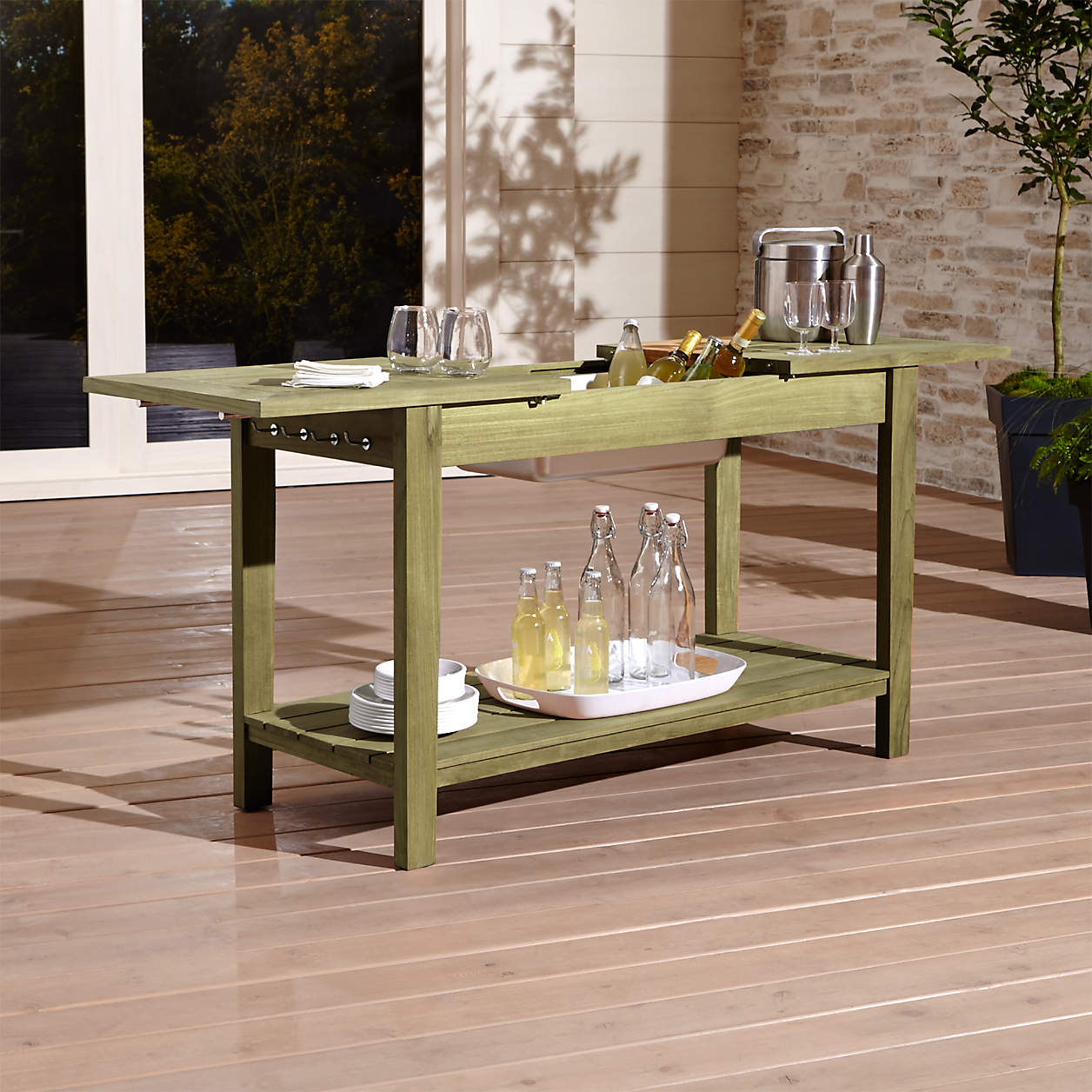 Regatta Natural Console-Bar-Work Station | Crate & Barrel