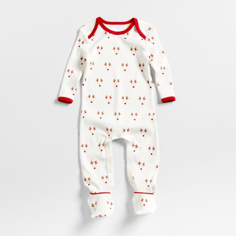 Reindeer Organic Baby Onesie 3-6M | Crate & Kids