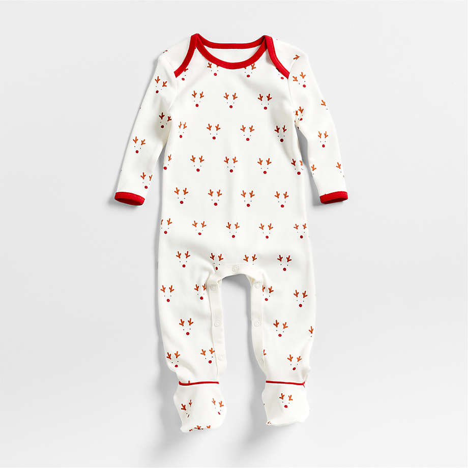 Reindeer Organic Baby Onesie 3-6M | Crate & Kids