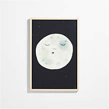 Resting Moon Large Framed Wall Art Print + Reviews | Crate & Kids