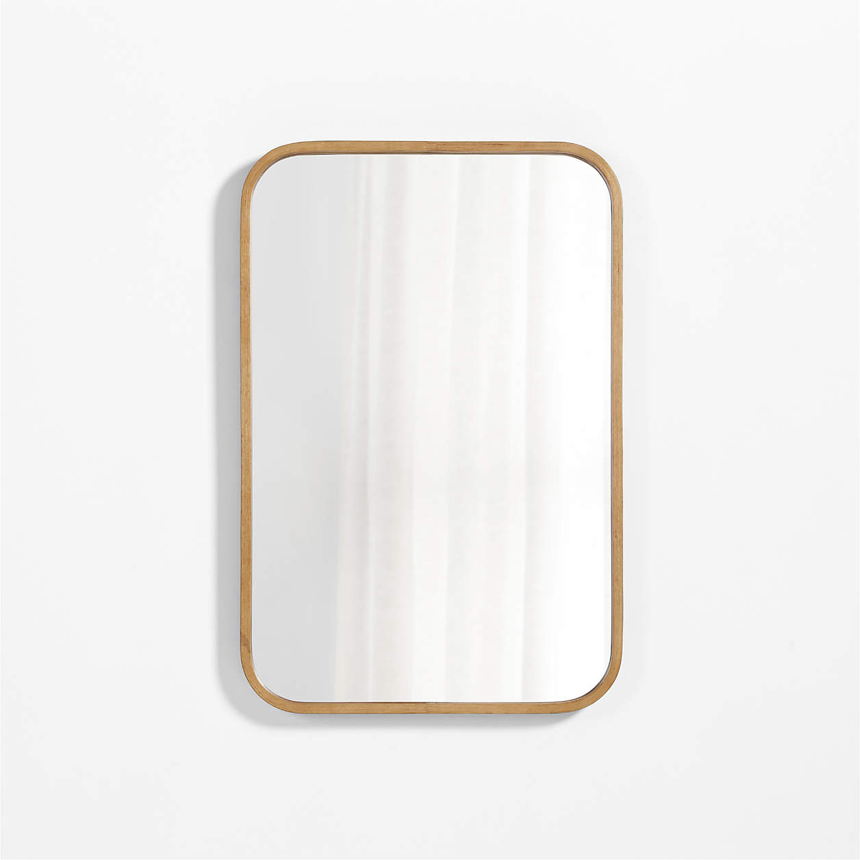 Finn Oak Wood Rectangle Wall Mirror + Reviews | Crate & Kids Canada