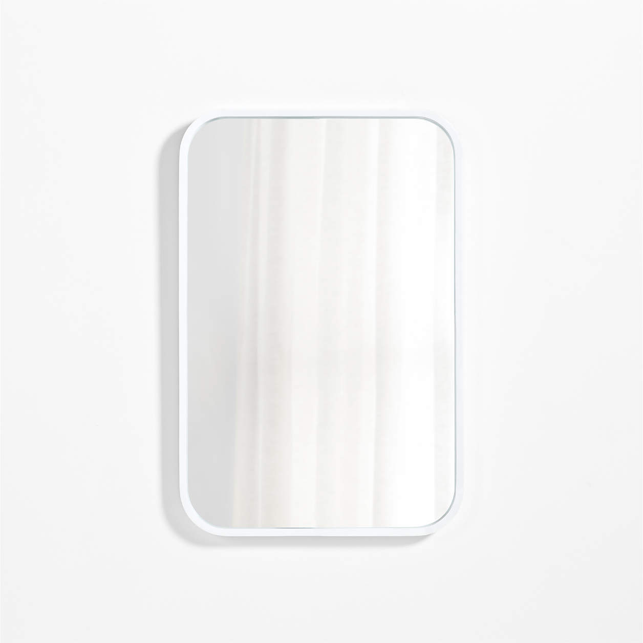 Finn White Wood Rectangle Wall Mirror + Reviews | Crate & Kids