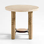 Revival Round Marble Side Table by Athena Calderone | Crate & Barrel