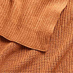 Canyon Orange Rib Knit Baby Stroller Blanket + Reviews | Crate & Kids