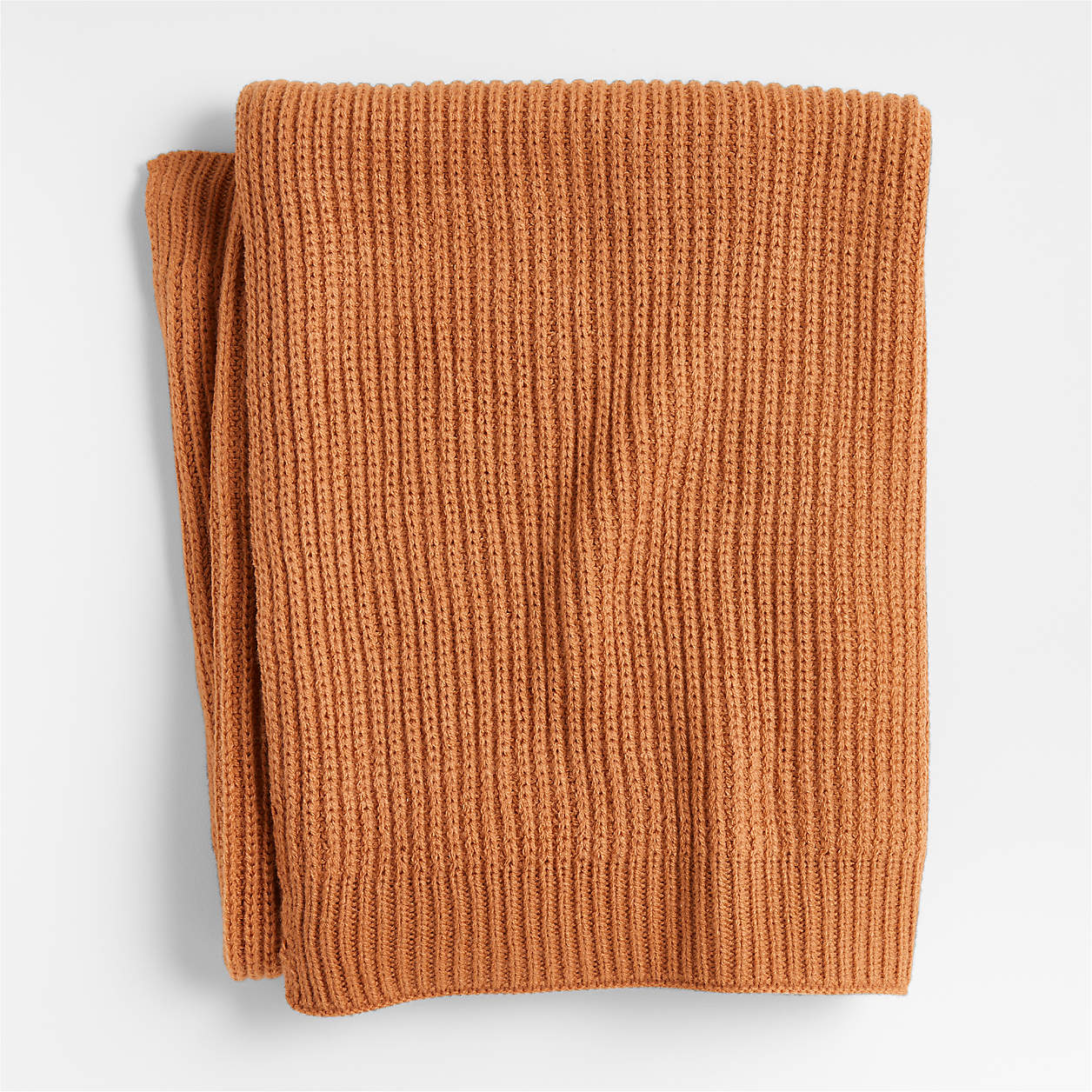 Canyon Orange Rib Knit Baby Stroller Blanket + Reviews | Crate & Kids