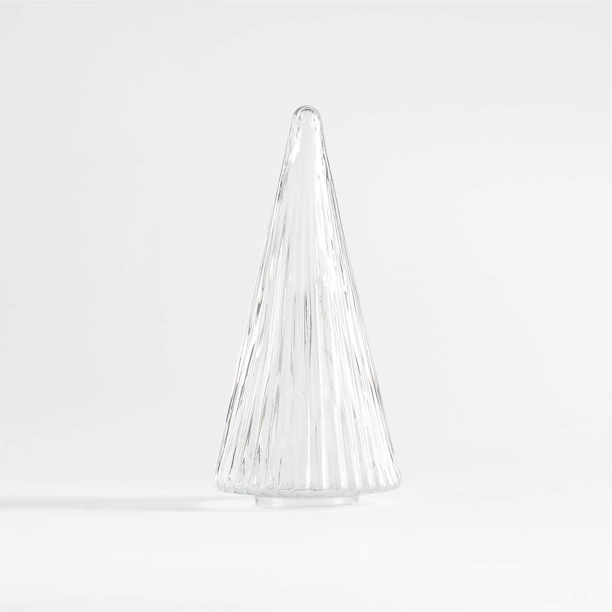 Small Ribbed Clear Glass Tree | Crate & Barrel