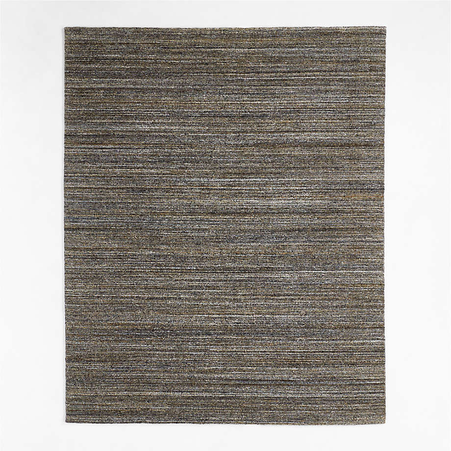 Rimini Wool Loop Dark Grey Area Rug 6'x9' + Reviews | Crate & Barrel