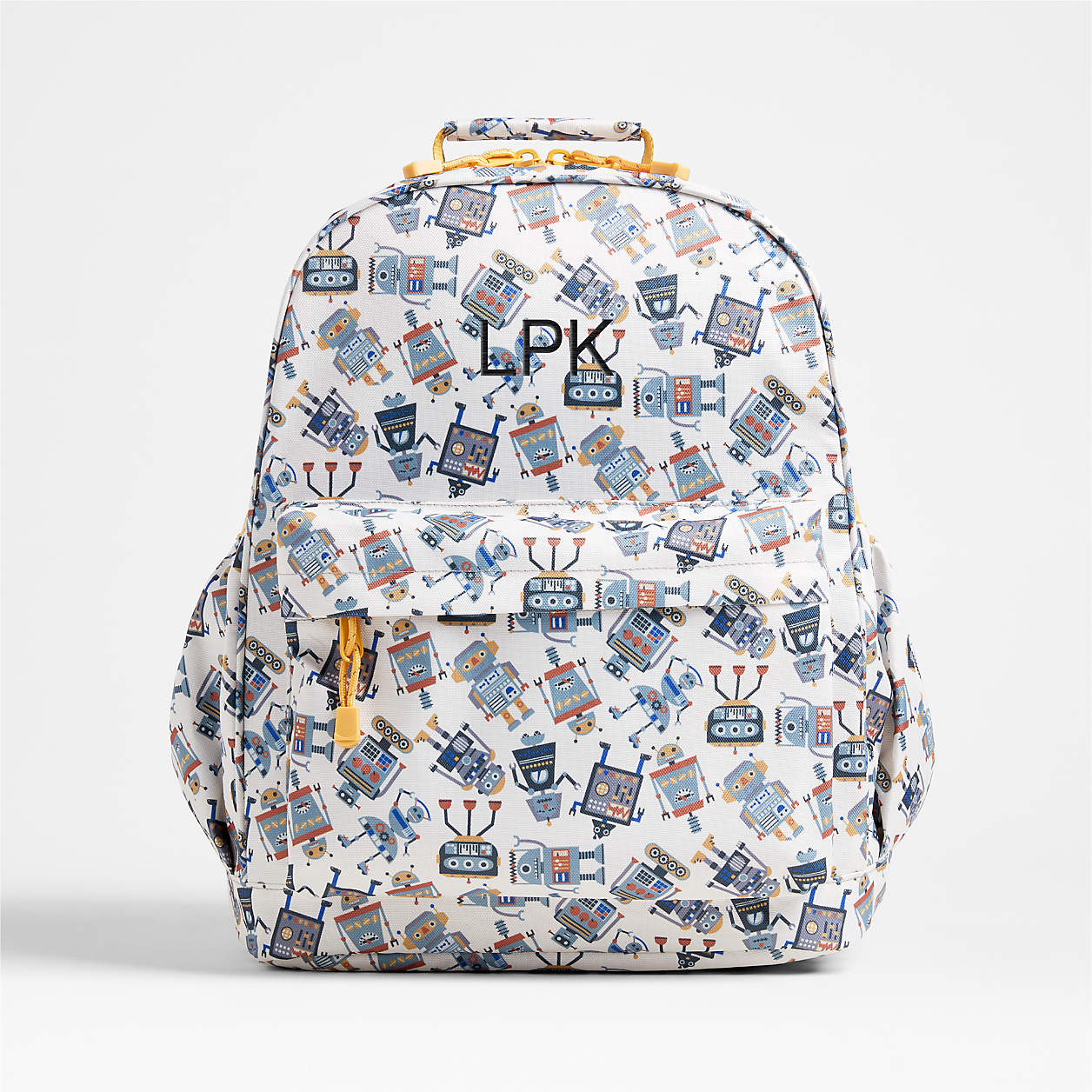 Robot Personalized Large Kids School Backpack with Side Pockets ...