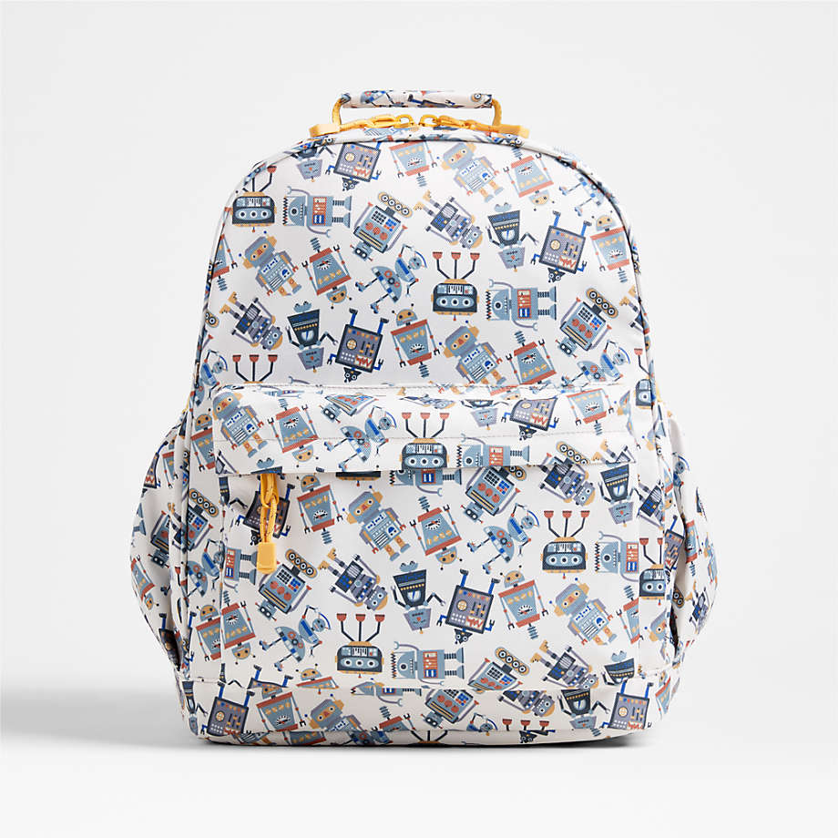 Robot Personalized Large Kids School Backpack with Side Pockets | Crate ...