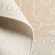 Rochelle Traditional Floral Sand Beige Area Rug 9'x12' | Crate & Barrel