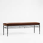 Rodin Brown Velvet Bench by Athena Calderone + Reviews | Crate & Barrel