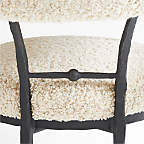 Rodin White Boucle Dining Accent Chair by Athena Calderone | Crate & Barrel
