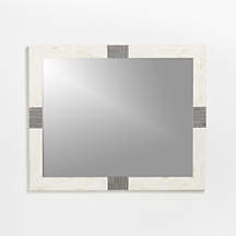 Roman Rectangular Bone Inlay Wall Mirror | Crate & Barrel