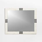Roman Rectangular Bone Inlay Wall Mirror | Crate & Barrel