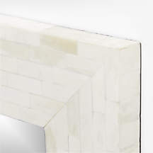 Roman Rectangular Bone Inlay Wall Mirror | Crate & Barrel