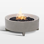 Neighbor Rook Round Stone Natural Gas Fire Table | Crate & Barrel