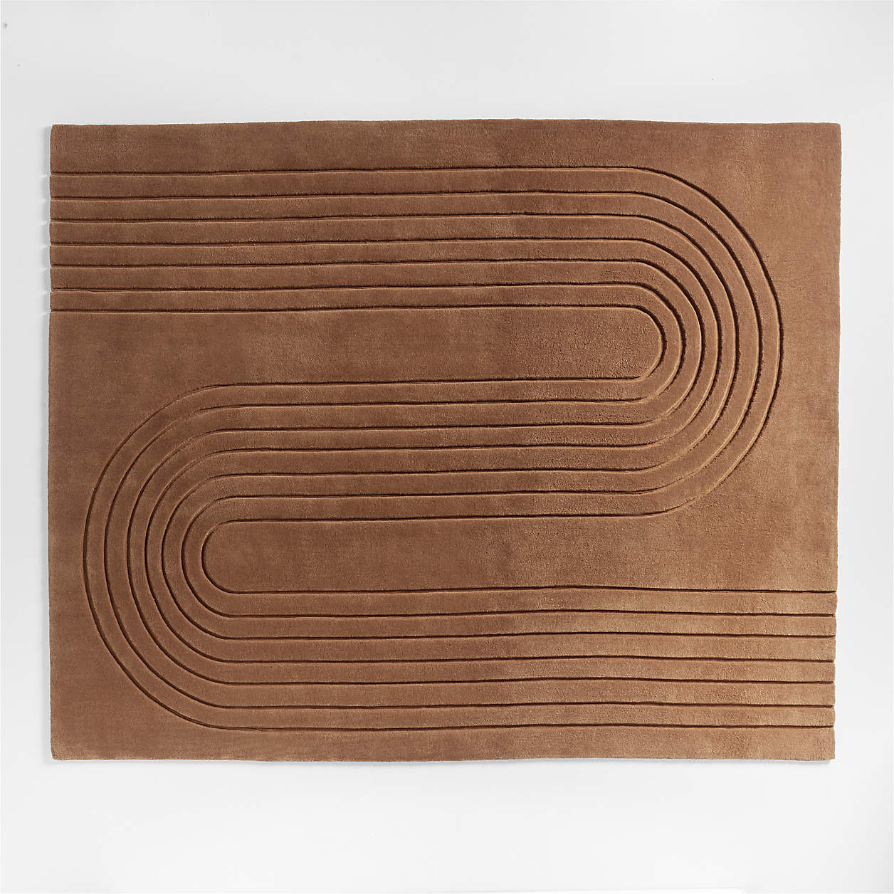 Roone Kids Hand-Tufted Wool Terracotta Kids Rug 8x10 | Crate & Kids