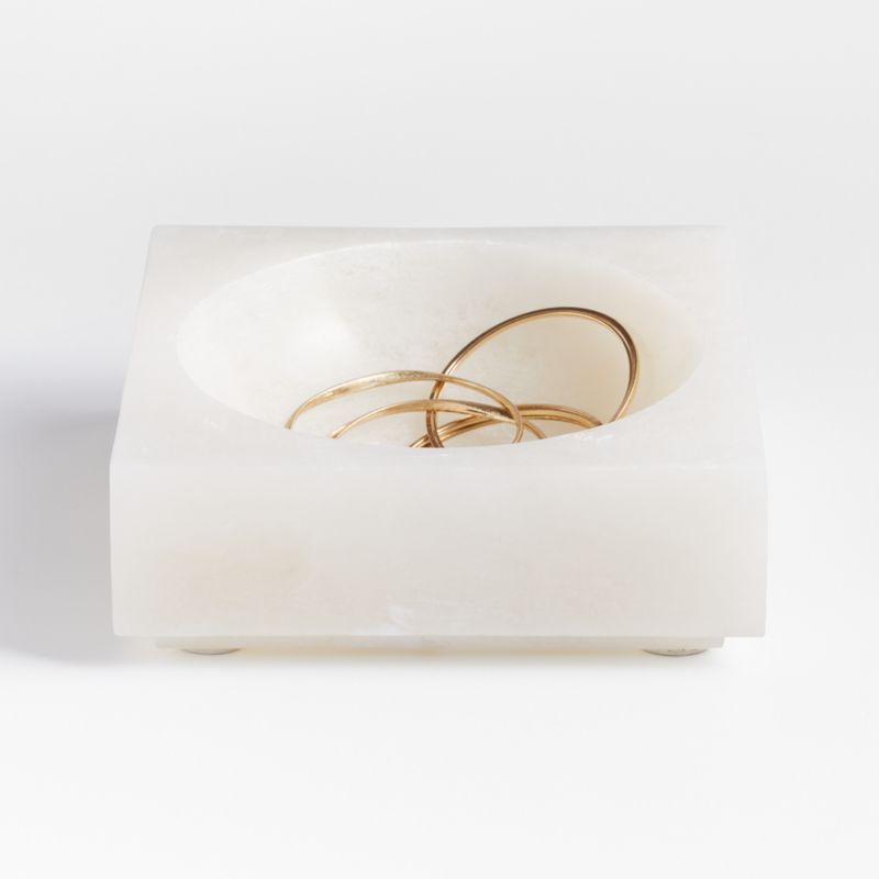 Rosa Alabaster Catch-All by Athena Calderone | Crate & Barrel Canada