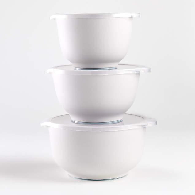 Rosti Margrethe Mixing Bowl in Pebble White, Set of 2 | Crate & Barrel