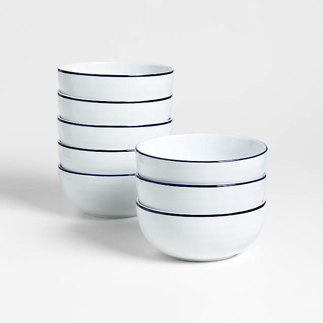Roulette Blue Band 16-Piece Dinnerware Set + Reviews | Crate & Barrel ...
