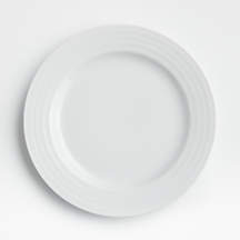 Roulette White Dinner Plates, Set of 8 + Reviews | Crate & Barrel