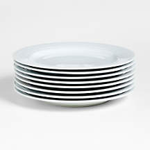 Roulette White Dinner Plates, Set of 8 + Reviews | Crate & Barrel Canada