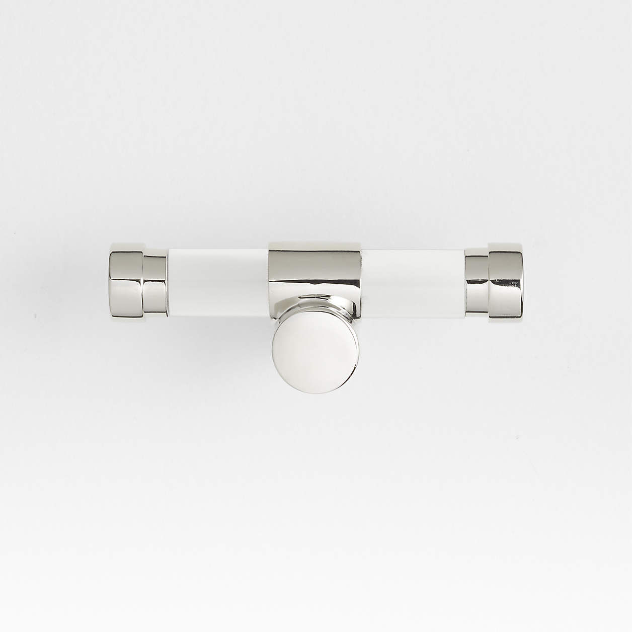 Round Acrylic Chrome Silver Cabinet Drawer Bar Pull 4" | Crate & Barrel