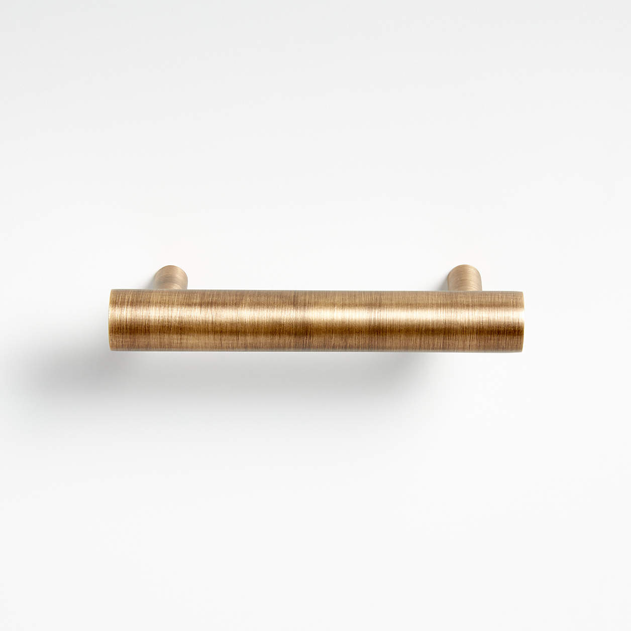 Round 3" Antique Brass Bar Pull + Reviews | Crate & Barrel