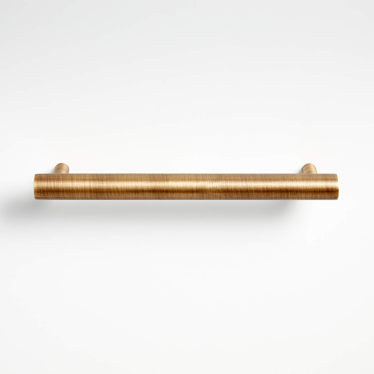 Round 6" Antique Brass Bar Pull + Reviews | Crate & Barrel