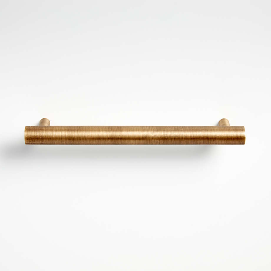 Round 6" Antique Brass Bar Pull + Reviews | Crate & Barrel Canada