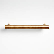 Round 6" Antique Brass Bar Pull + Reviews | Crate & Barrel