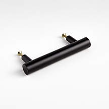 Round 4" Matte Black Bar Pull | Crate & Barrel