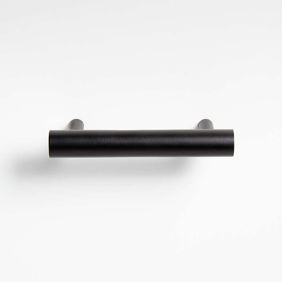 Round 3" Matte Black Bar Pull + Reviews | Crate & Barrel
