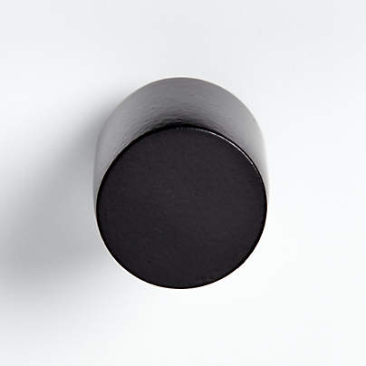 Oval Matte Black Knob + Reviews | Crate & Barrel