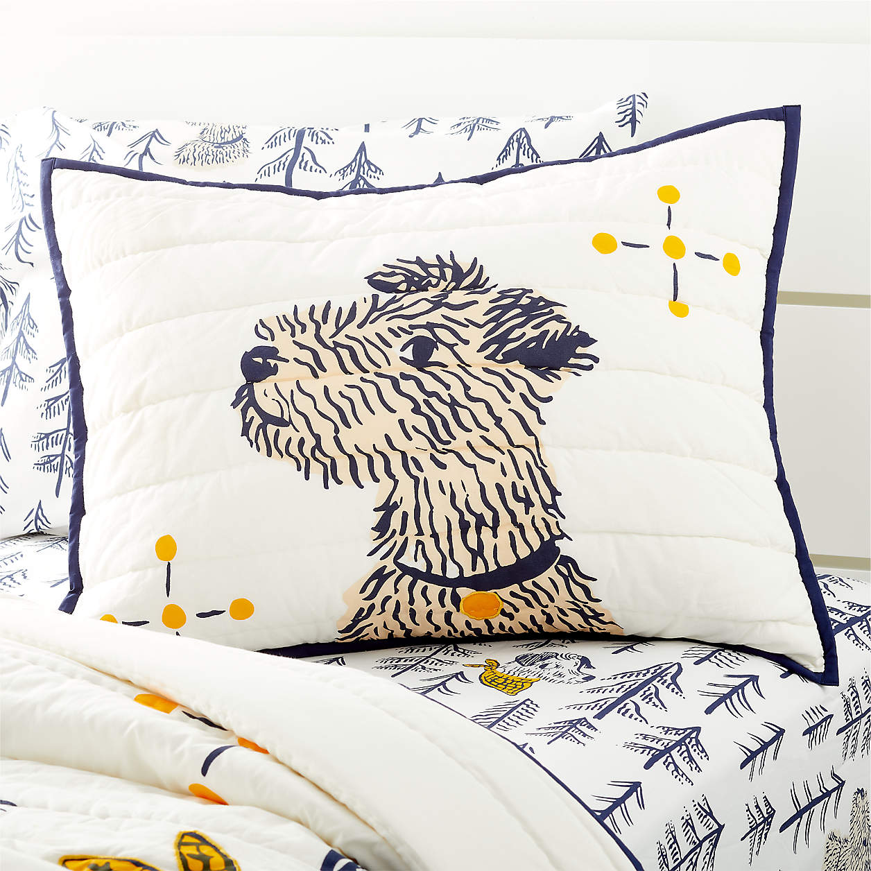 Modern Roxy Marj Dog Kids PIllow Sham + Reviews | Crate & Kids