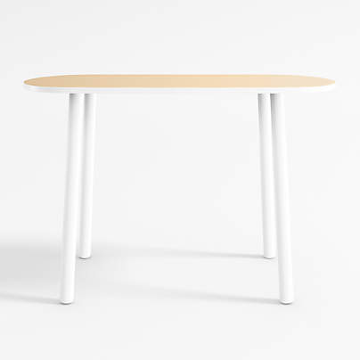 Kids Adjustable White Wood Large Table with 23" Legs + Reviews | Crate ...