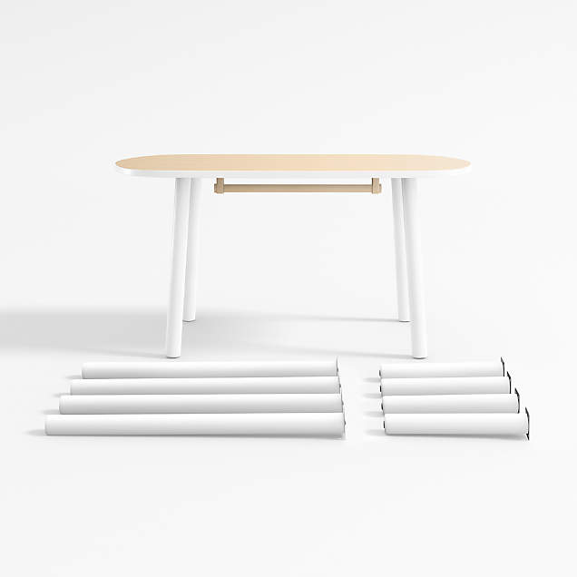 Rue White 23" Wood Kids Table Legs + Reviews | Crate & Kids
