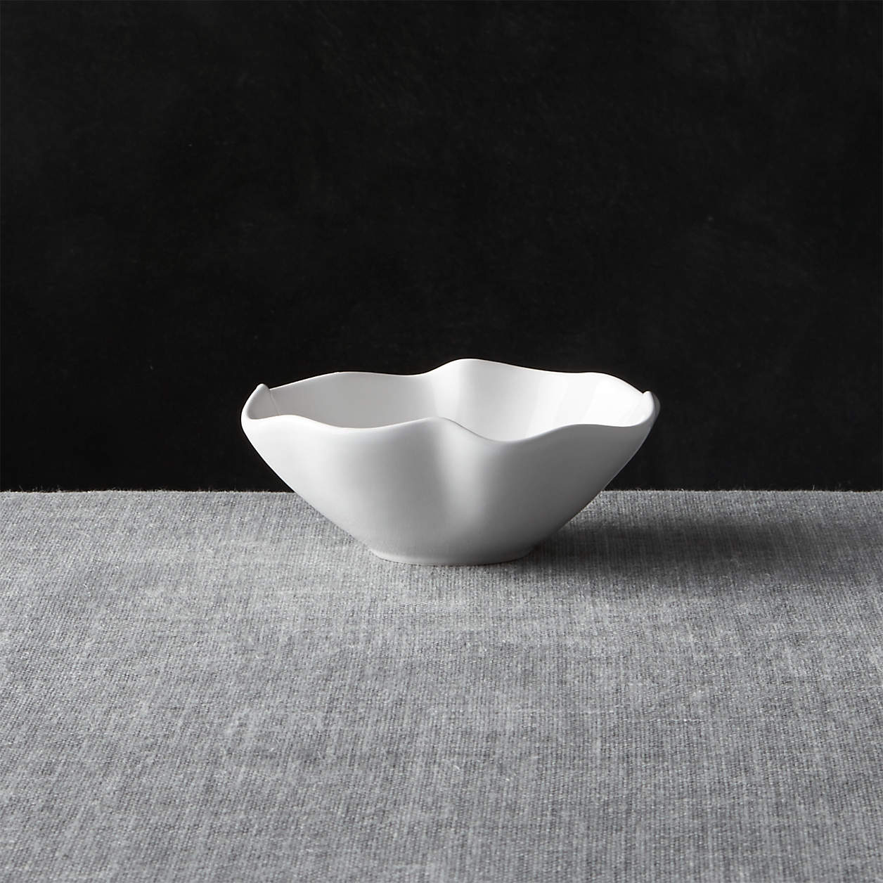 White Ruffle 5.5"-15" Bowls | Crate & Barrel Canada