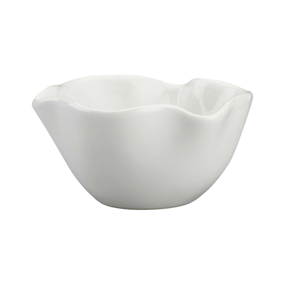 White Ruffle 5.5"-15" Bowls | Crate & Barrel Canada
