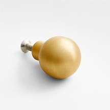 Rune Round Brass Knob + Reviews | Crate & Barrel