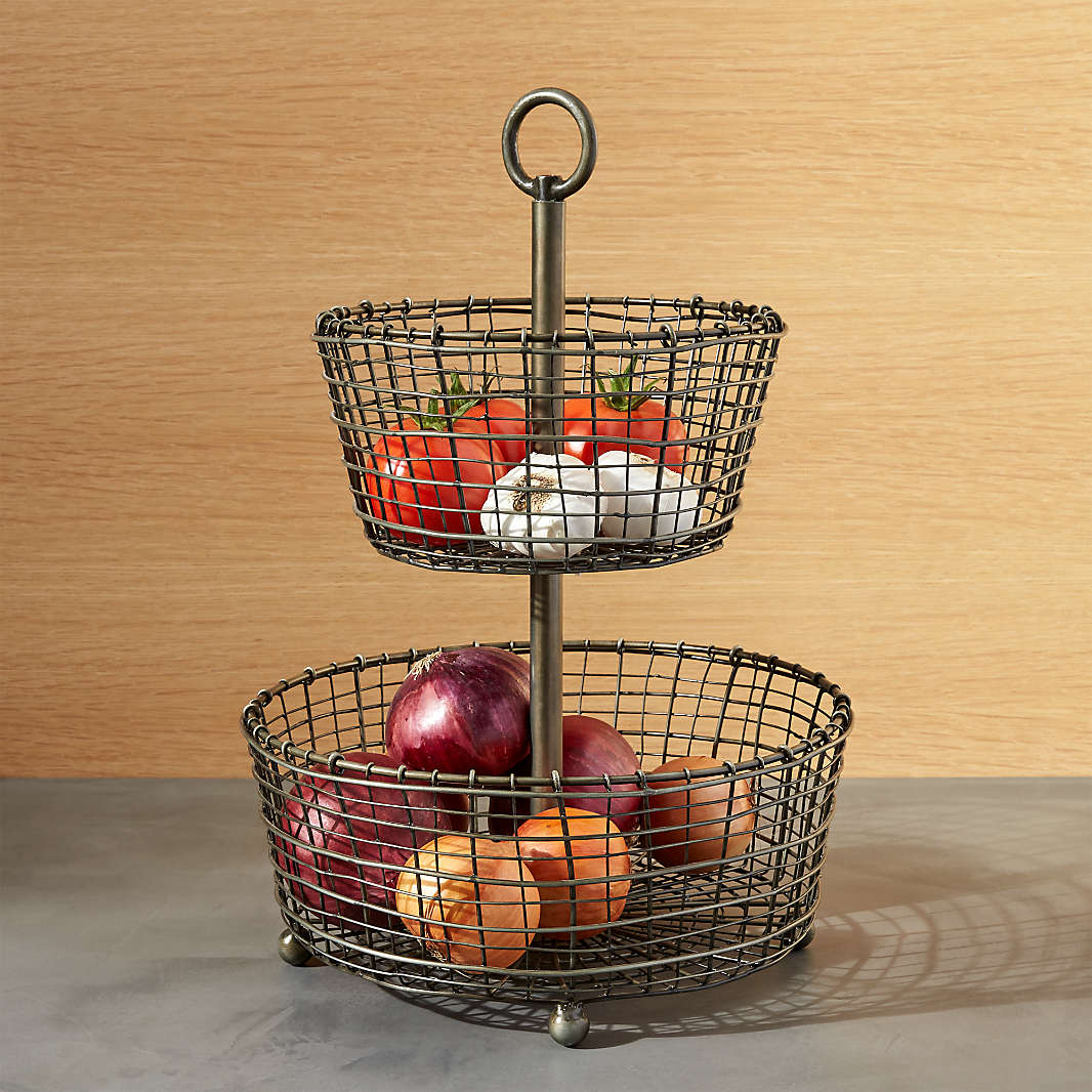 Tiered Fruit Baskets: 2- & 3-Tiered Fruit Stands | Crate & Barrel