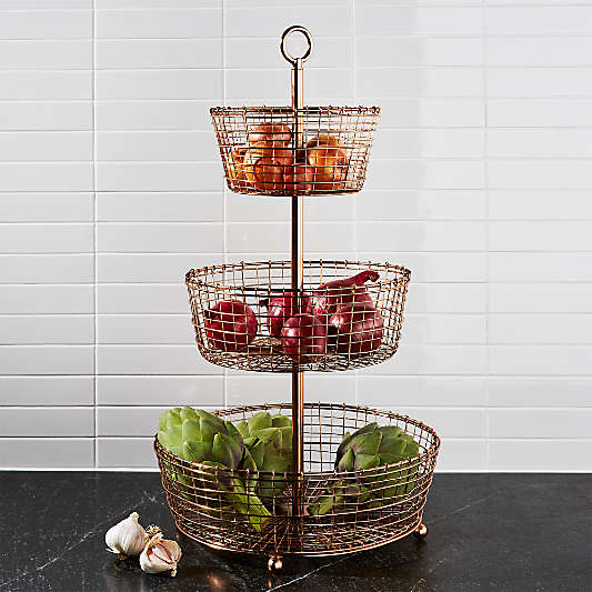 Tiered Fruit Baskets: 2- & 3-Tiered Fruit Stands | Crate & Barrel Canada